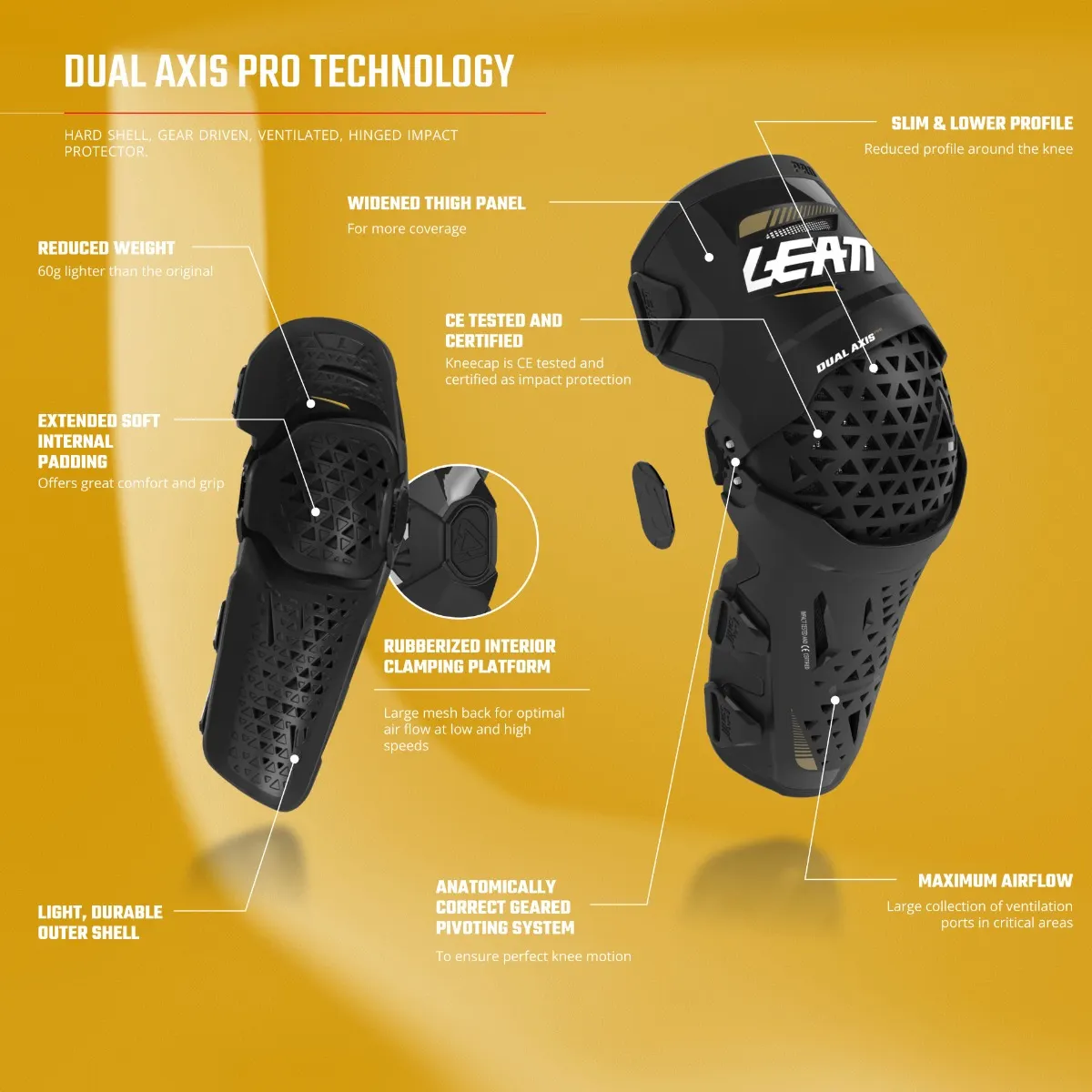 Knee & Shin Guard Dual Axis